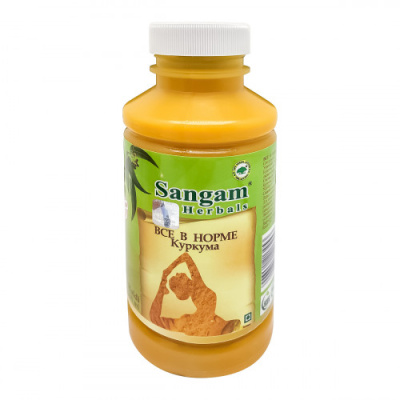 Сок куркумы, Сангам Хербалс (Turmeric juice Sangam Herbals), 500 мл ...
